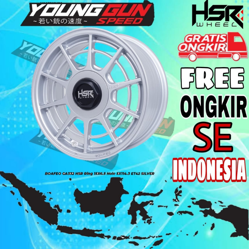 Jual Velg Mobil Racing R15 HSR BOAFEO Ring 15 Ertiga Innova Luxio Apv New Carry Crv Taruna Dll ...