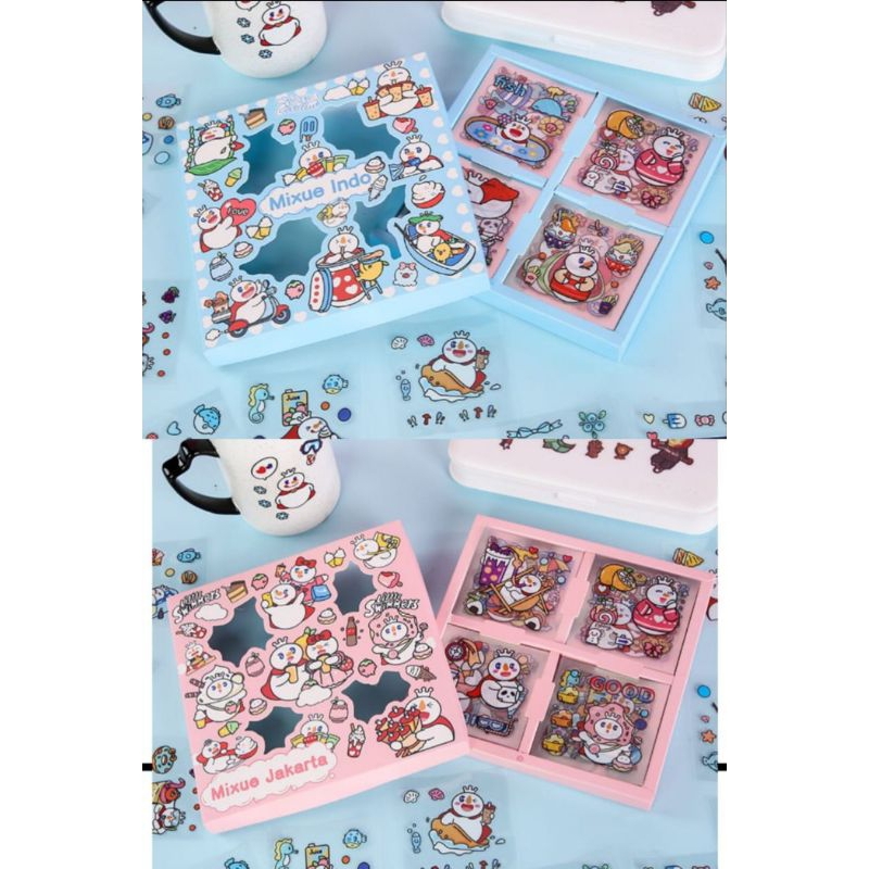 Jual Stiker box viral mixue ice cream isi 100 lembar | Shopee Indonesia