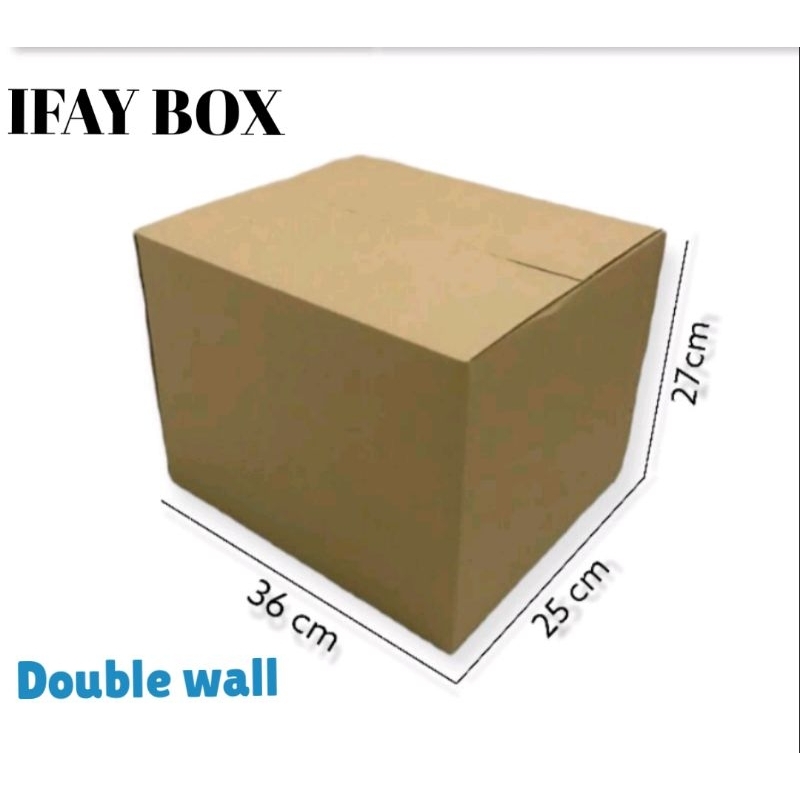 Jual Kardus box ukuran 36x25x27 cm Double wall polos | Shopee Indonesia