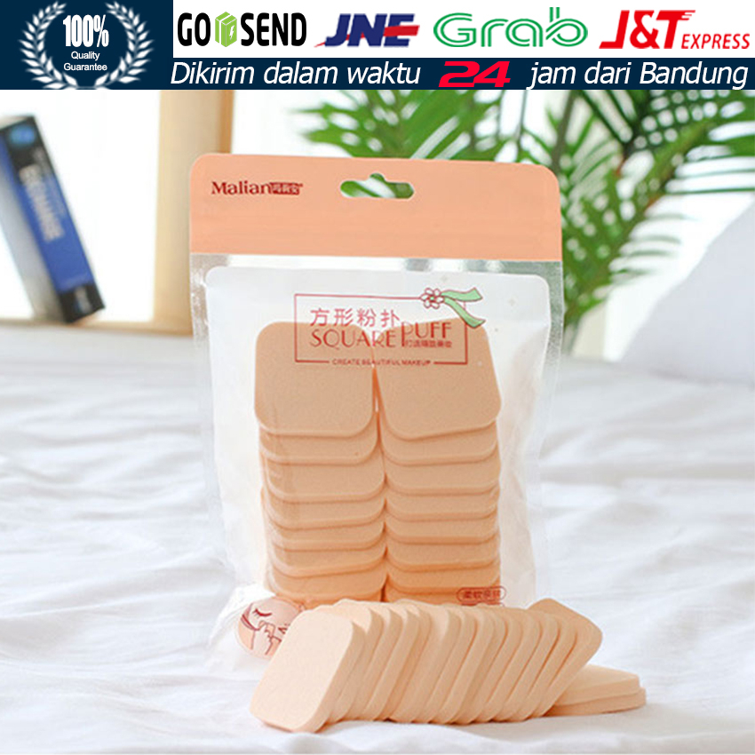 Jual 8/20 Pcs/Set Spon Bedak Segi Dan Bulat / Spons Make Up Foundation ...