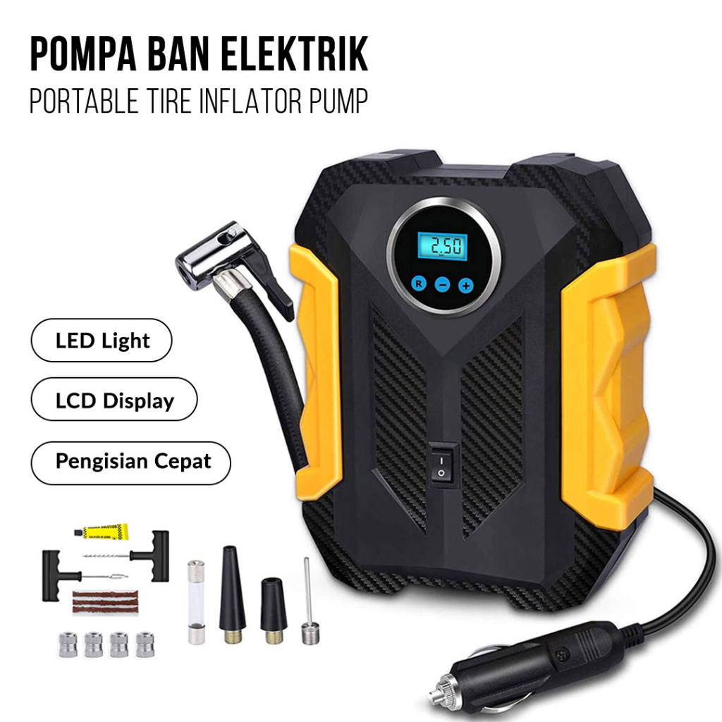 Jual Pompa Ban Mobil Truk Motor PORTABLE Elektrik PREMIUM HIGH QUALITY ...