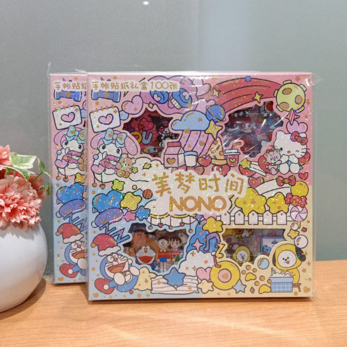 Jual Sticker 2D Dekoratif Karakter NONO & MOMO Kartun Korea Waterproof ...