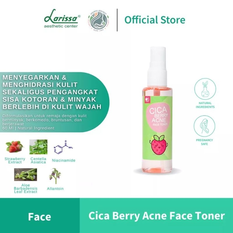 Jual Larissa - Cica Berry Acne Face Toner | Shopee Indonesia