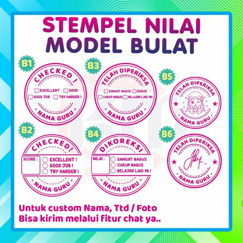Jual Stempel Penilaian Guru | Stempel Dinas | Stempel Notaris | Stempel ...