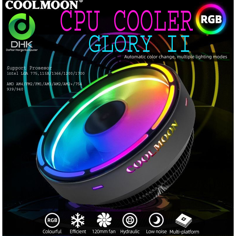 Jual Fan Prosesor Coolmon Glory II ARGB otomatis Cpu Cooler | Shopee ...