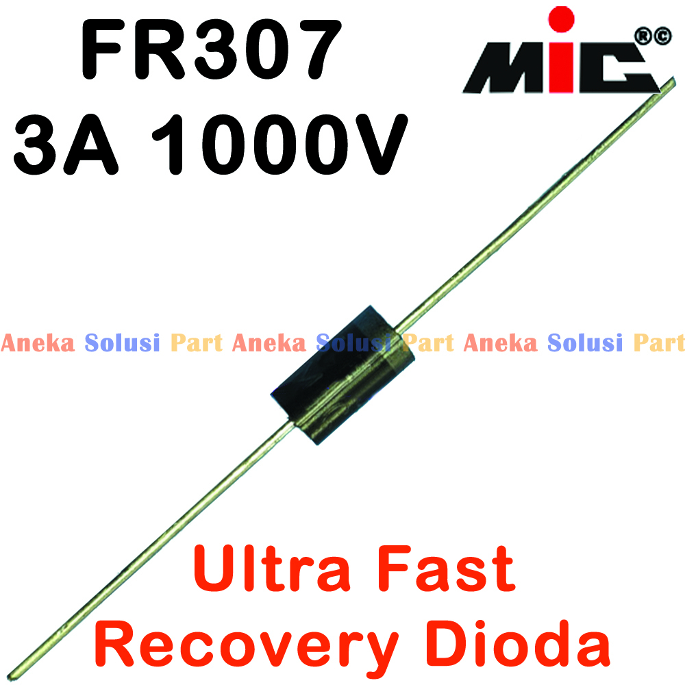 Jual Dioda FR307 3A 1000V MIC Diode Fast Recovery Rectifier DO-27 ...