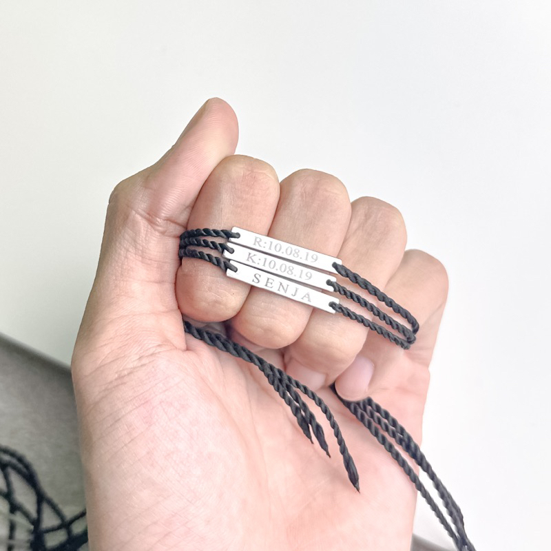 Jual Gelang Custom Nama personalised bracelet (gelang nama dan gelang ...