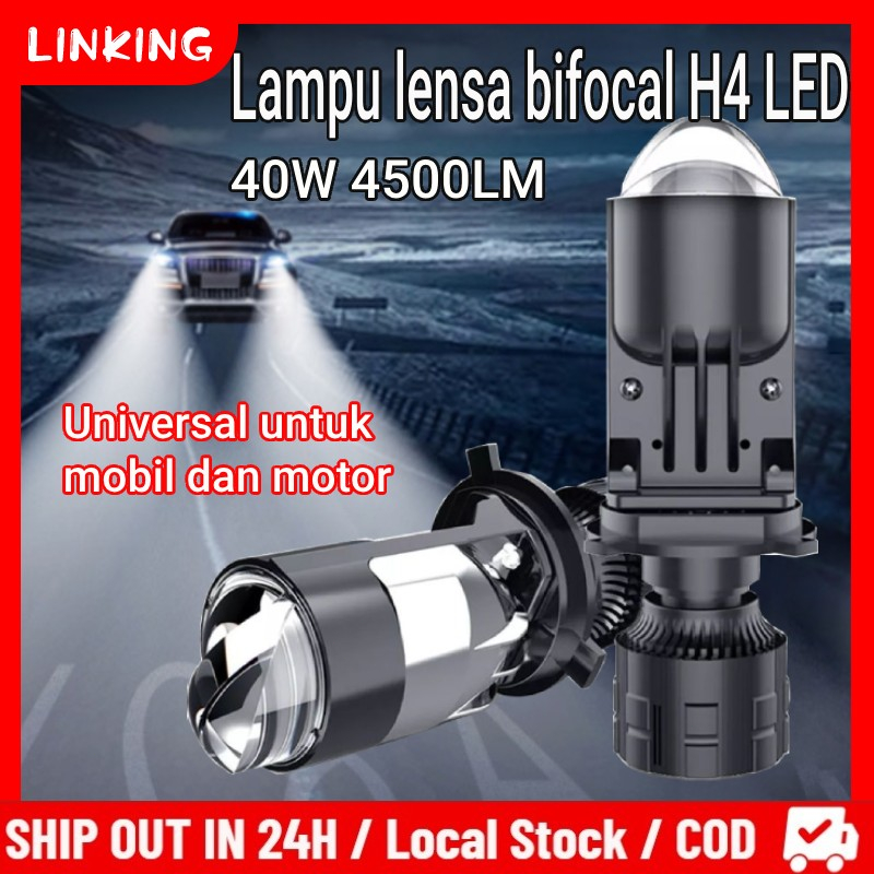 Jual 【COD 】Lampu Mobil H4 Lampu Biled Lampu Depan Motor Led Lampu Led ...