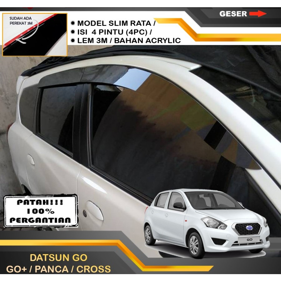 Jual TALANG AIR DATSUN GO GO+ PLUS PANCA CROSS tahun 2015-2024 MODEL SLIM RATA FLAT - Tebal 2mm ...