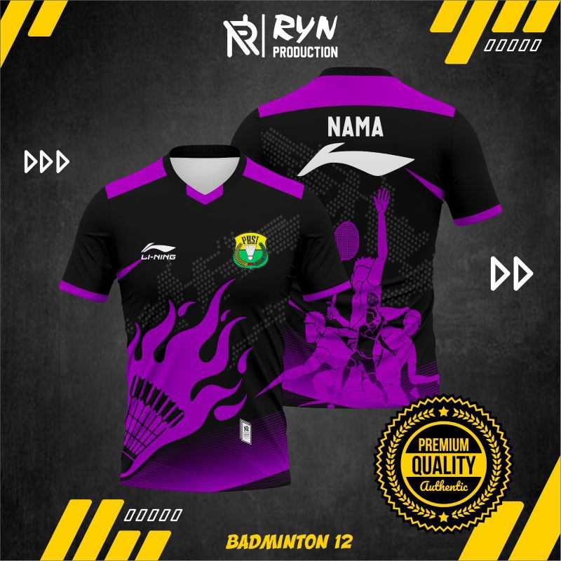 Jual BAJU JERSEY BADMINTON /BULU TANGKIS DESIGN TERBARU FREE LOGO DAN ...