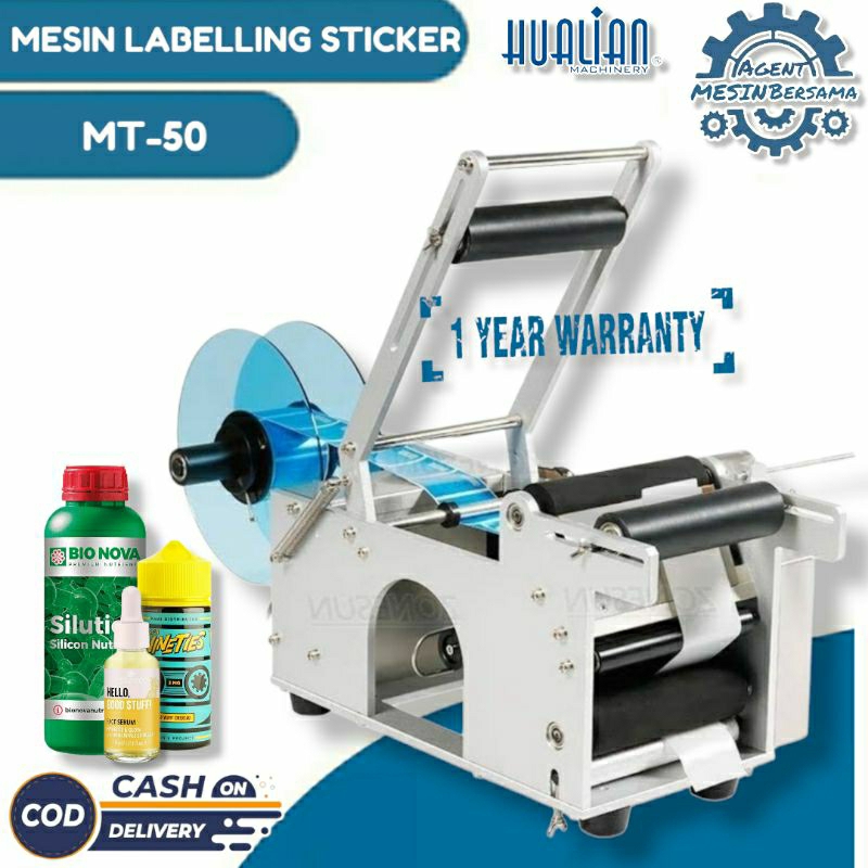 Jual Mesin Labelling Sticker Botol MT-50 Mesin Tempel Sticker Label Kemasan Produk Botol Bulat ...