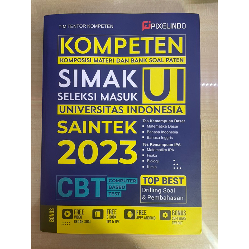 Jual KOMPETEN SIMAK UI SAINTEK 2023 - PIXELINDO - 9786235479200 ...
