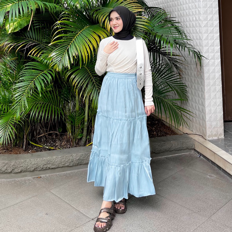 Jual Alesha Skirt | Rok Shimmer Rok Shining Cotton Shimmer | Shopee ...