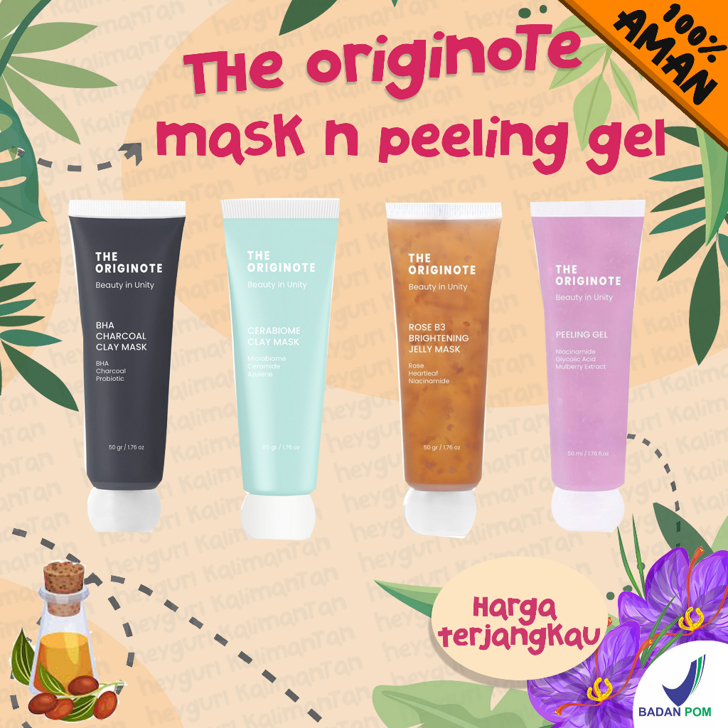 Jual The Originote originate origiginote Bha charcoal clay mask ...