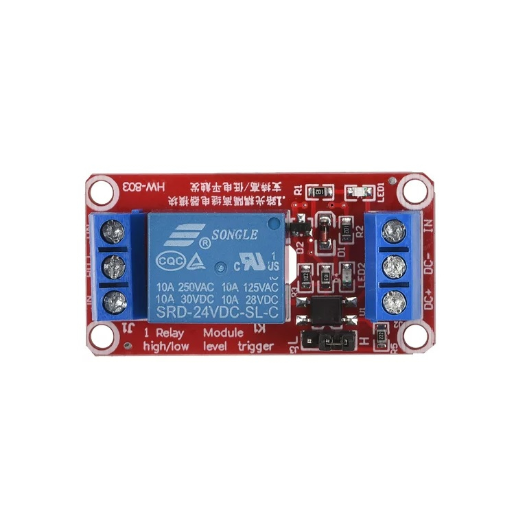 Jual 1 Channel Relay Module 5V 12V 24V Optocoupler High & Low Trigger ...