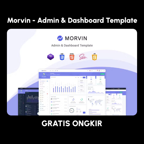 Jual Morvin - Admin & Dashboard Template Original | Shopee Indonesia
