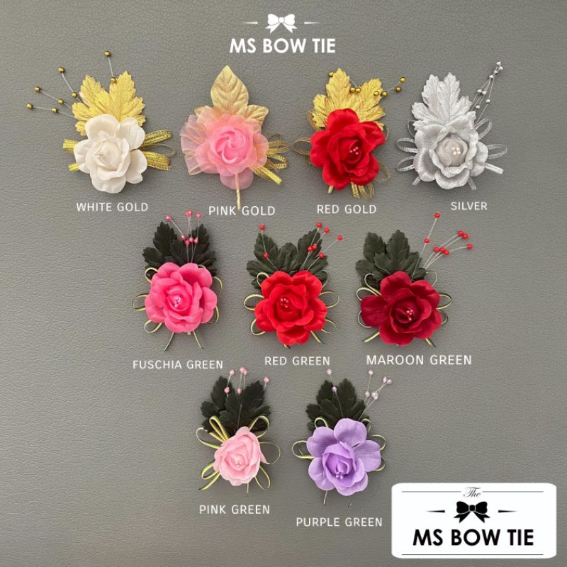 Jual THEMSBOWTIE CORSAGE bunga BROS flower PIN korsase korsas ...