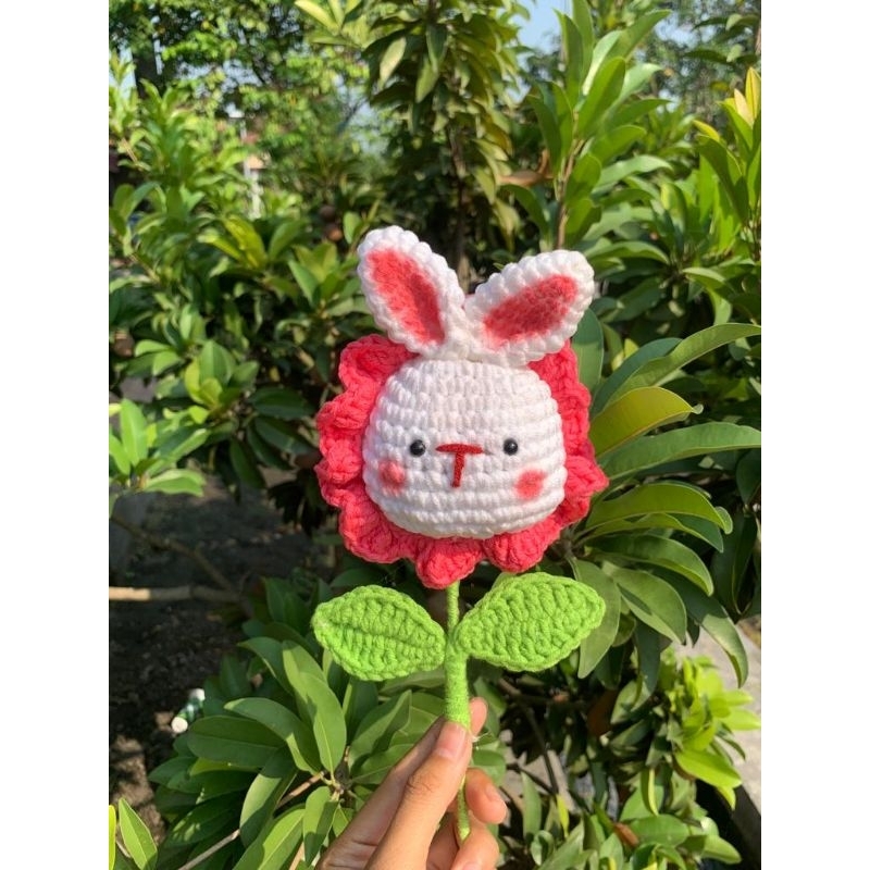 Jual Bunny Crochet Flower/Bunga rajut kelinci | Shopee Indonesia