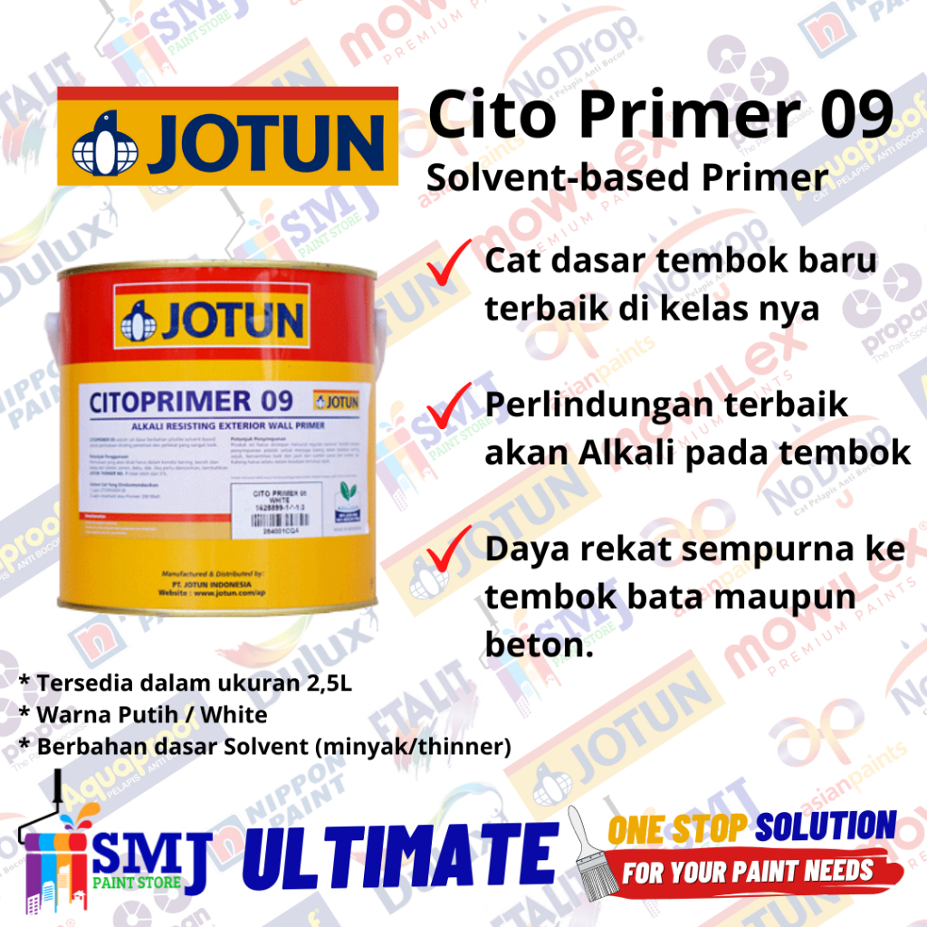 Jual Cat Dasar Tembok Solvent Interior Eksterior JOTUN CITO PRIMER 09 2 ...