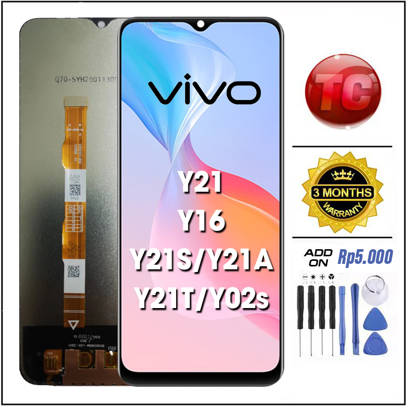 Jual LCD VIVO Y21 Y21S Y16 Y21A Y21T Y02S Original 100% LCD TOUCHSCREEN ...