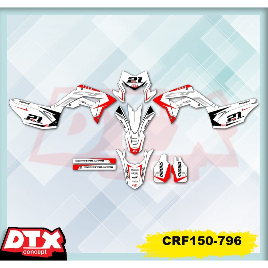 Jual decal crf150 full body decal crf150 decal crf150 supermoto stiker ...