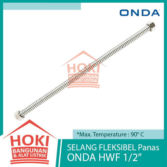 Jual SELANG FLEKSIBEL AIR PANAS ONDA HWF 1/2" - 30cm 40cm 50cm 60cm - Hot Water Flexible Hose ...