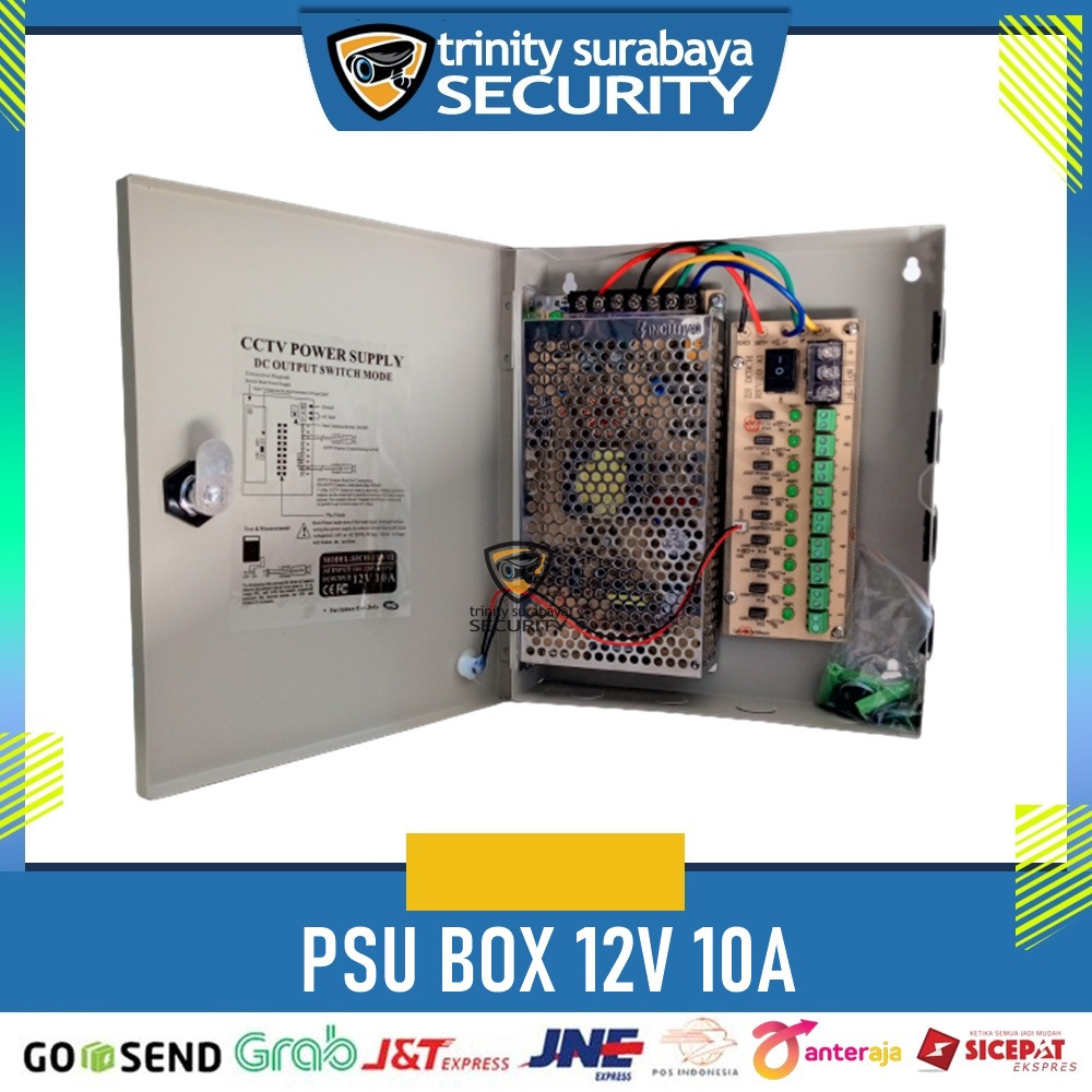 Jual PSU Power Supply CCTV 12V 10A Box -PSU Box CCTV - | Shopee Indonesia