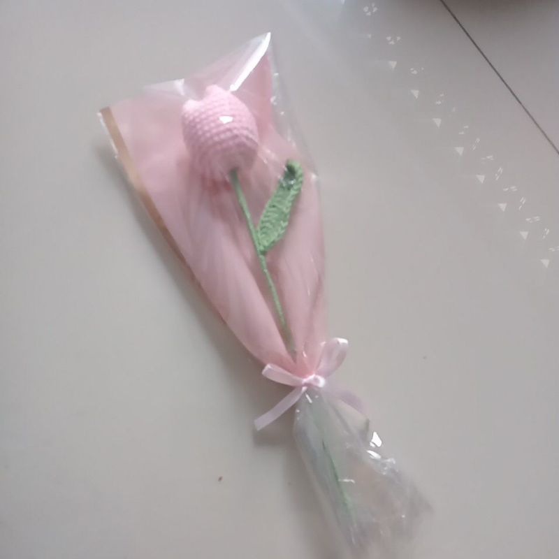 Jual READY STOCK!! single bouqet tulip/buket bunga rajut/buket tulip ...