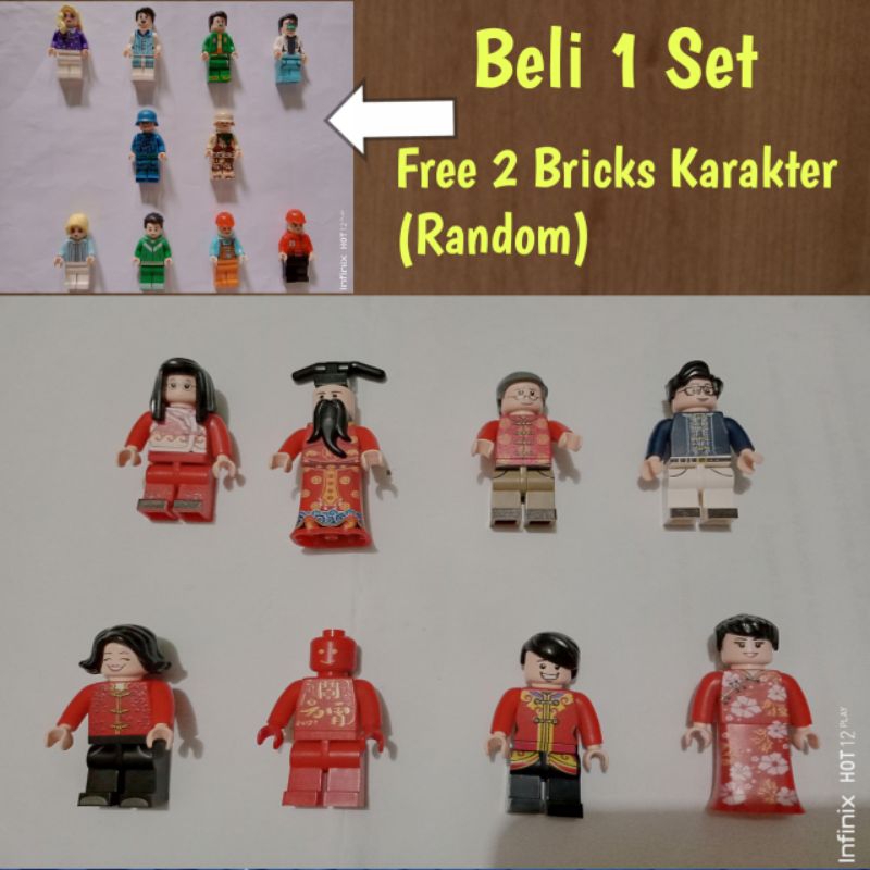 Jual Mainan Anak Brick Karakter edisi Chines New Year / Imlek - 8pcs ...