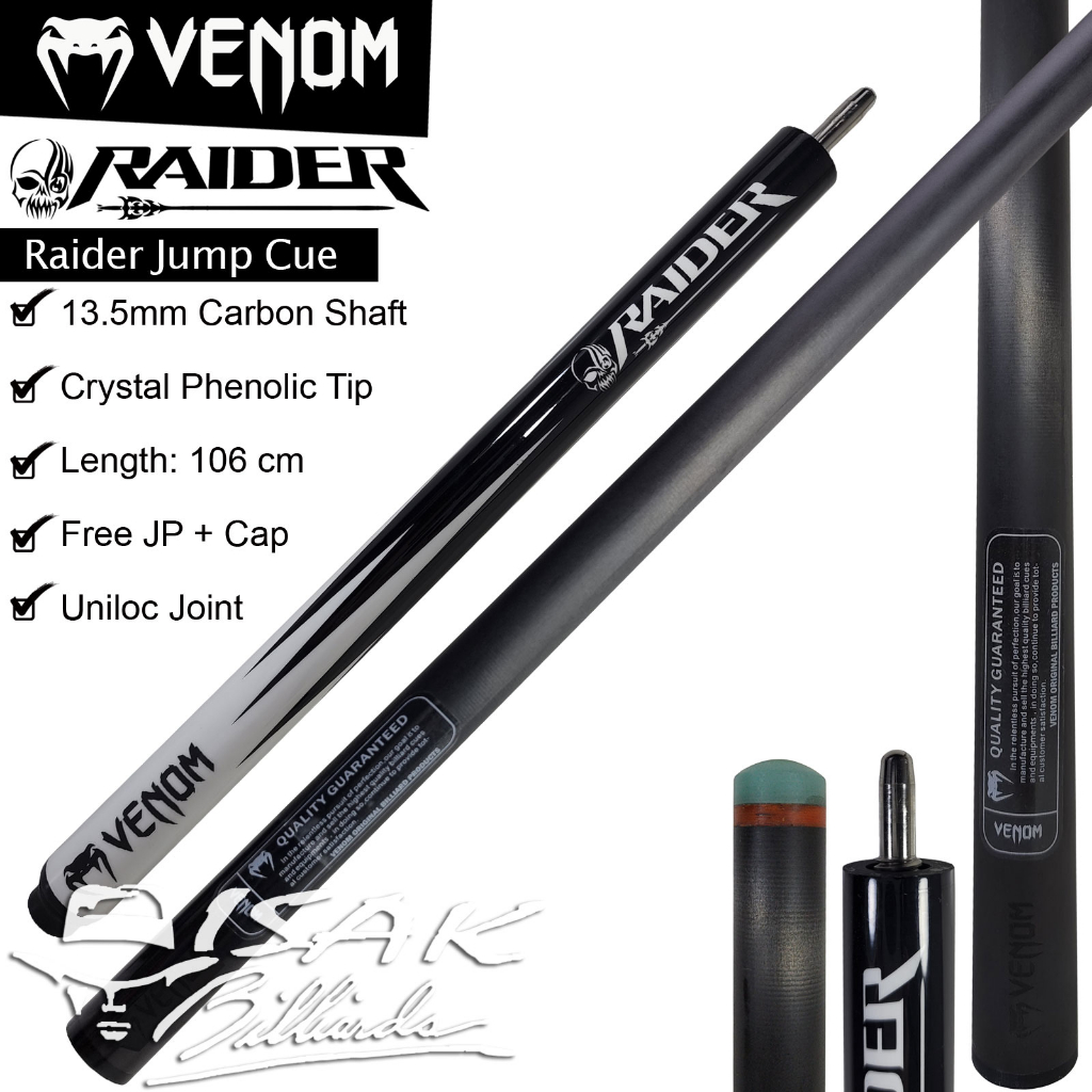 Jual Venom Carbon Jump Cue Raider 13.5mm Stick Bola Lompat Billiard ...