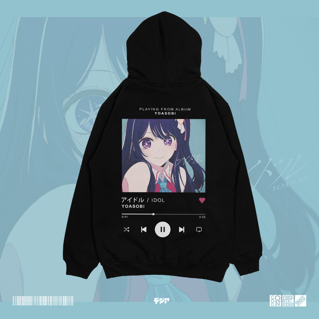 Jual Hoodie Idol Yoasobi Music Oshi no Ko Aqua Ruby Ai Hoshino JUMPER ...