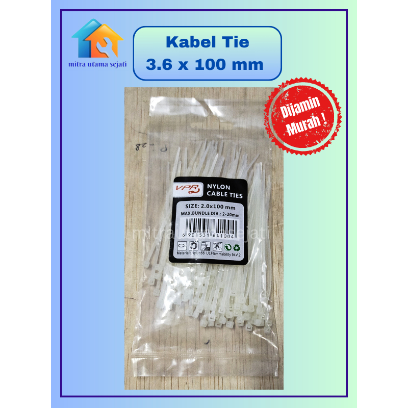 Jual Kabel Tis Cable Tie Kabel Ties 100 mm isi 100 Pcs | Shopee Indonesia