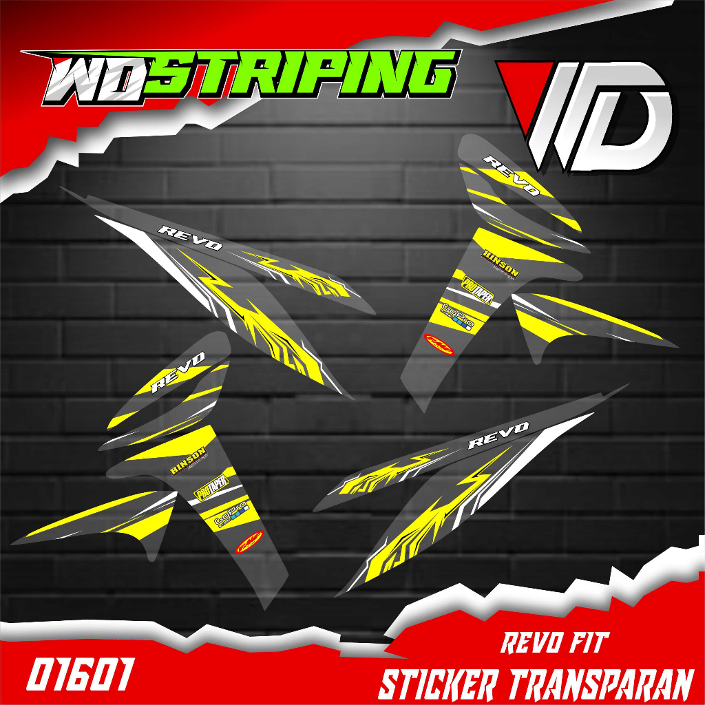 Jual 01601 sticker striping transparan sepeda motor honda revo fit ...