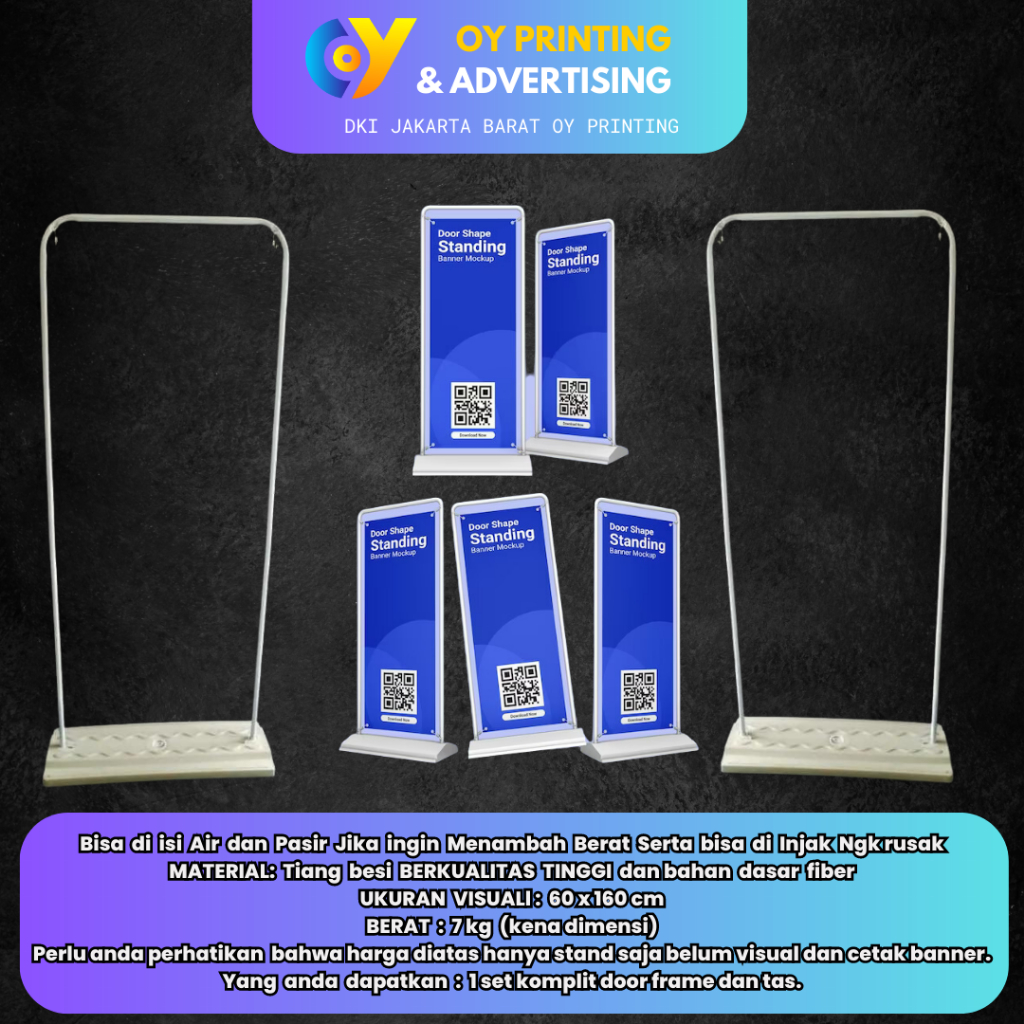 Jual Standing Door Frame banner 160 x 60 Door Frame Display/ Stand ...