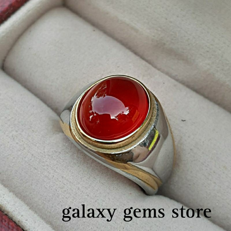 Jual CINCIN BATU AKIK RED BARONG ASLI BATU ALAM | Shopee Indonesia