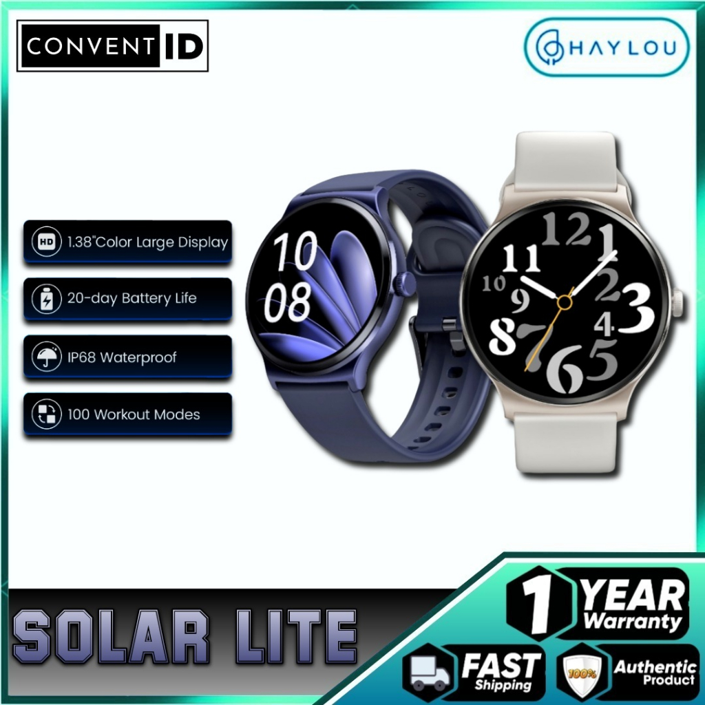 Jual Haylou SOLAR Lite 1.38inch TFT Screen SpO2 IP68 Digital Sporty ...