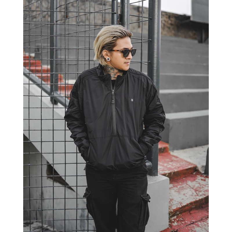 Jual Jaket Waterproof Cagoule Rebel ID Logo Bordir Mode Baru Risleting ...