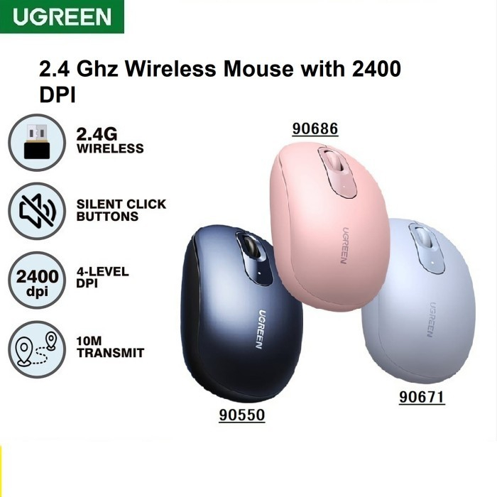 Jual Ugreen 2.4 Ghz Wireless Mouse with 2400 DPI | Shopee Indonesia