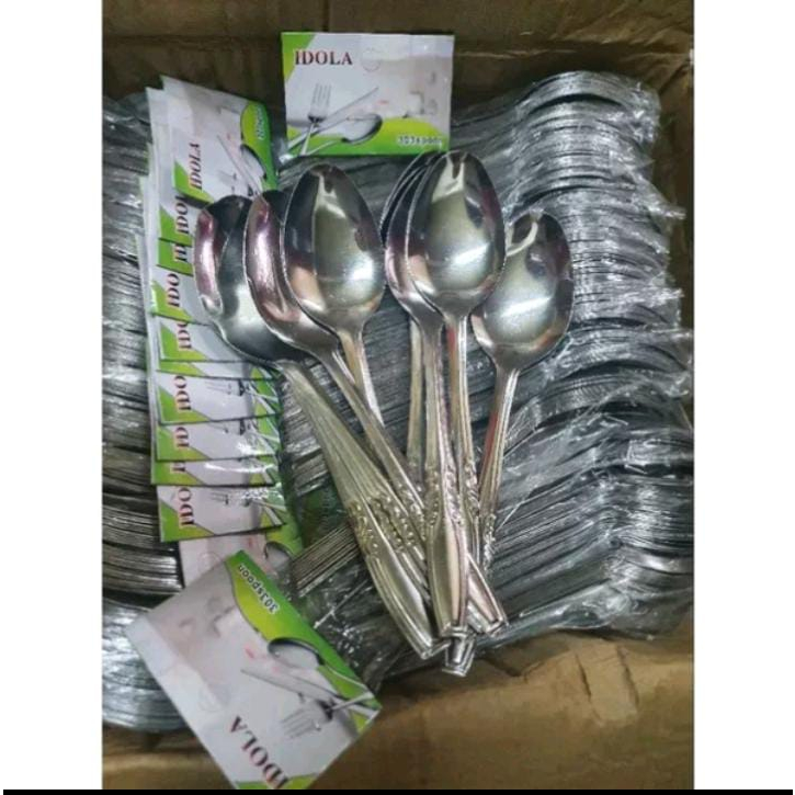 Jual Sendok Makan Polos Stainless Idola Isi 12 Pcs Bahan Tebal/ Sendok ...