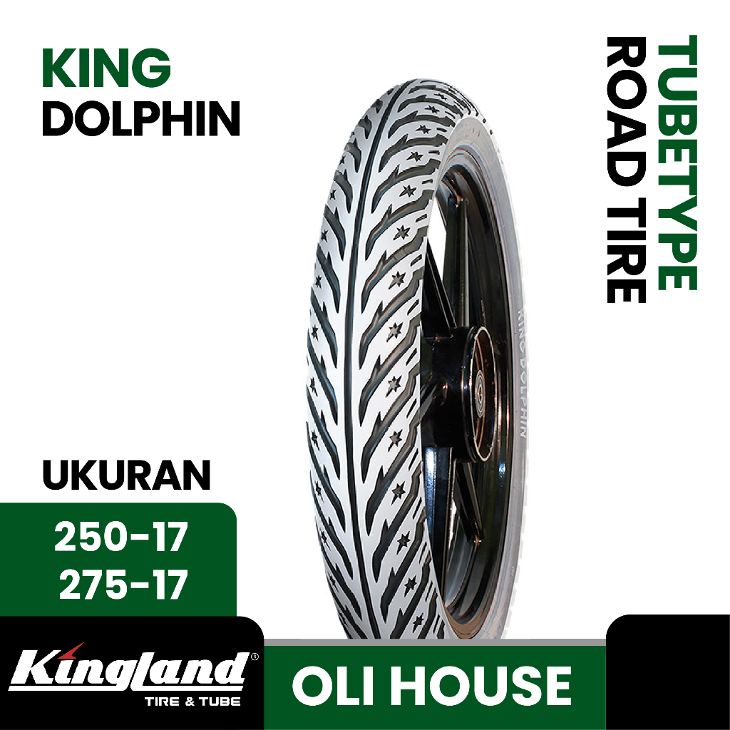 Jual Ban Motor Bebek Ban Kingland King Dolphin 250 275 Ring 17 Tubetype ( NON TUBLES) 100% ...