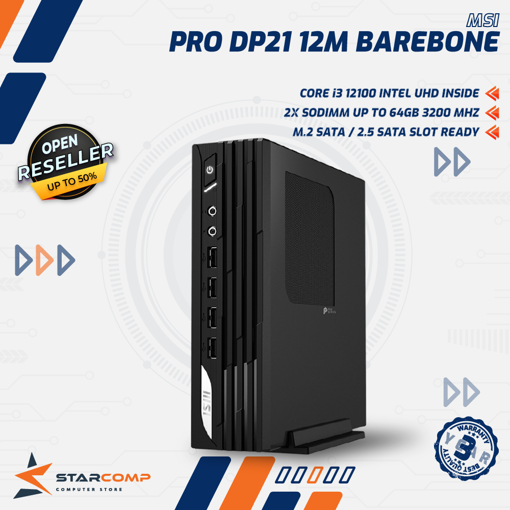 Jual MSI Desktop PC PRO DP21 12M Kit Barebone Intel Core i3 12100 | Shopee Indonesia