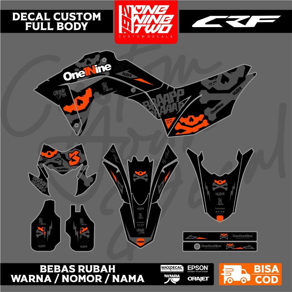 Jual Decal Crf 150 L Custom Bebas Warna Sesuai Request - Dekal Honda ...