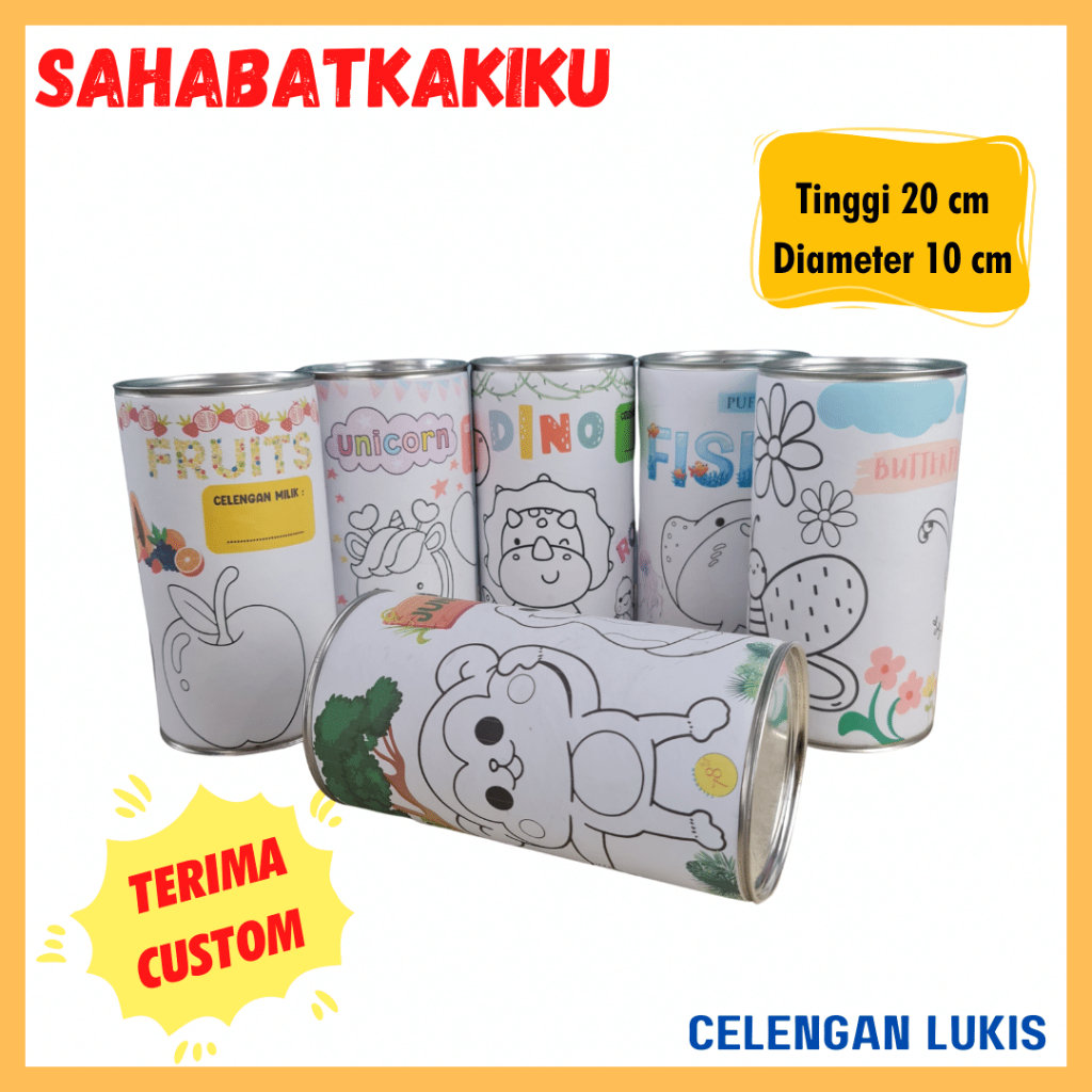 Jual Custom Celengan Lukis Mewarnai Jumbo/ Mainan Edukasi Anak-anak ...