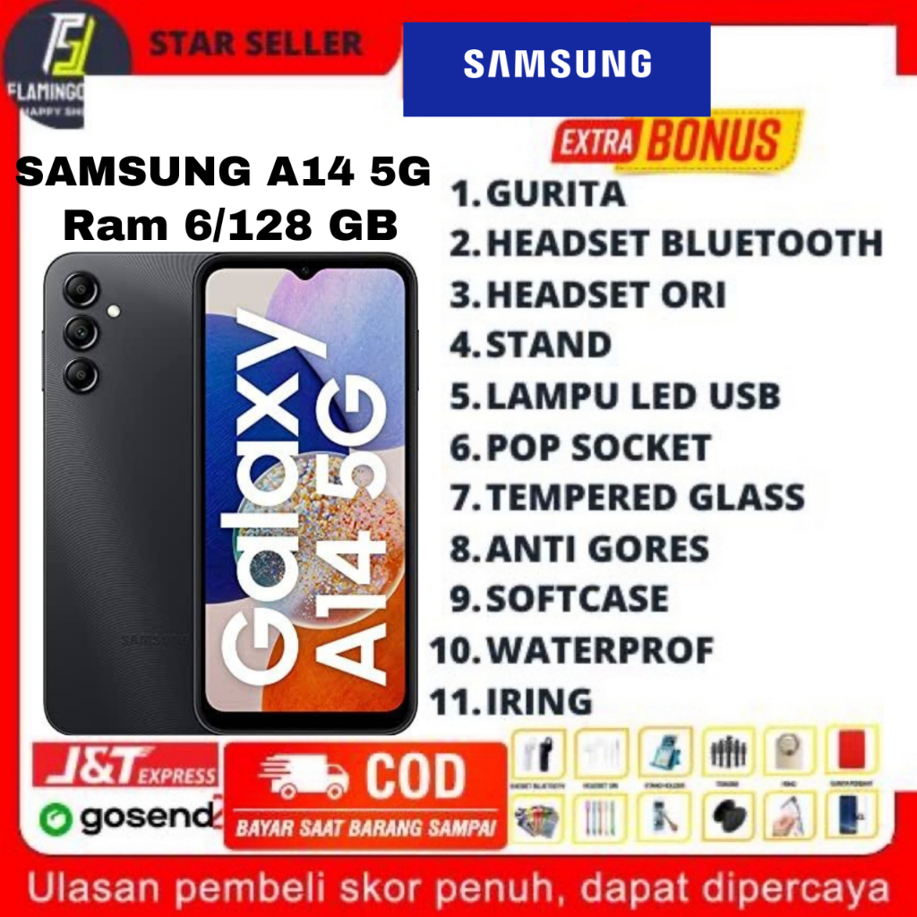 Jual SAMSUNG GALAXY A14 4G & 5G RAM 6/128GB & 4/128GB GARANSI RESMI ...