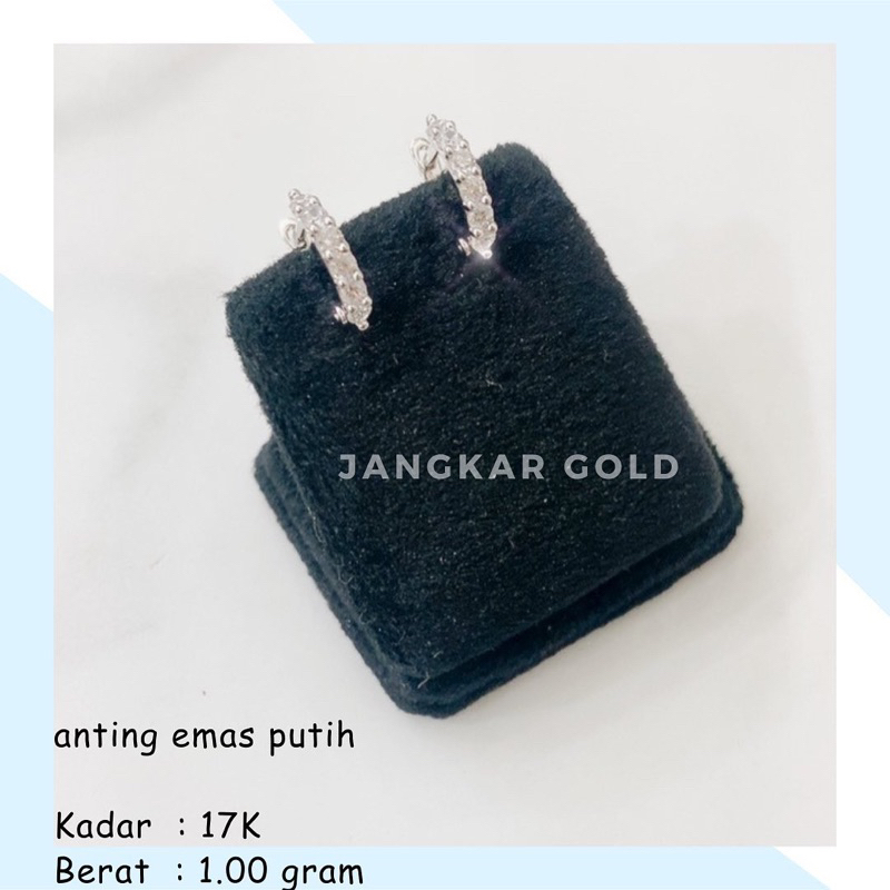 Jual ANTING EMAS PUTIH 17K 1.00GR | Shopee Indonesia