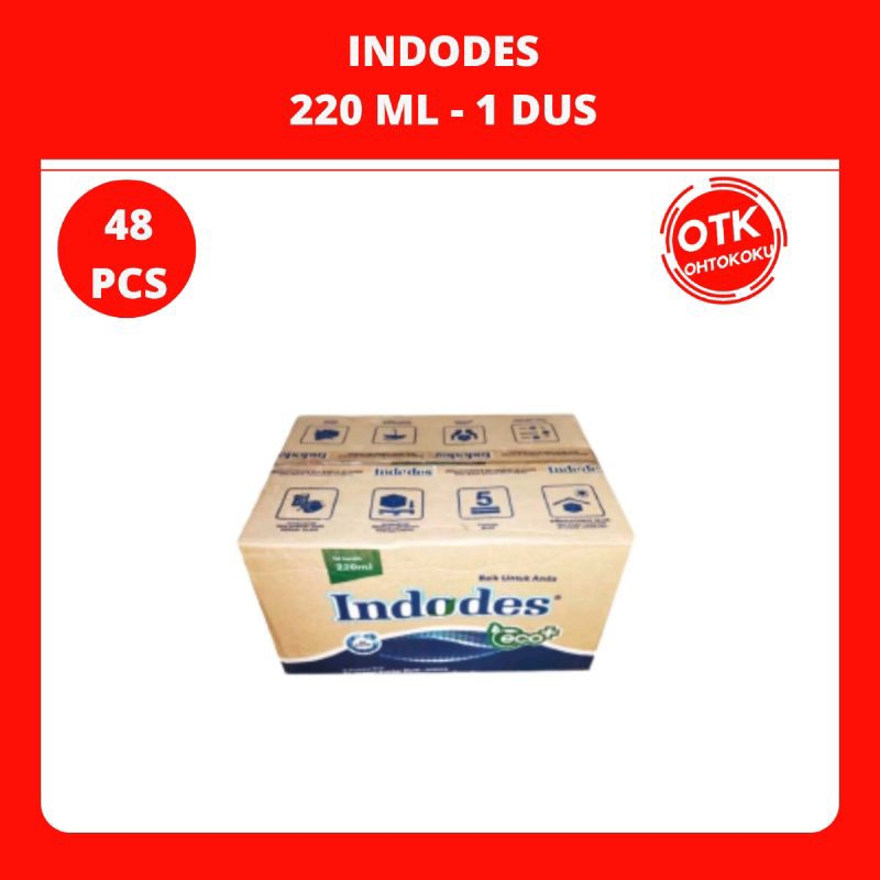 Jual INDODES AIR MINERAL CUP 220 ML 1 DUS | Shopee Indonesia