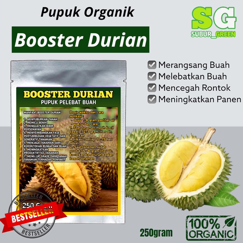 Jual pupuk booster durian | pupuk organik perangsang pelebat buah sayur pupuk nutrisi asam humat ...