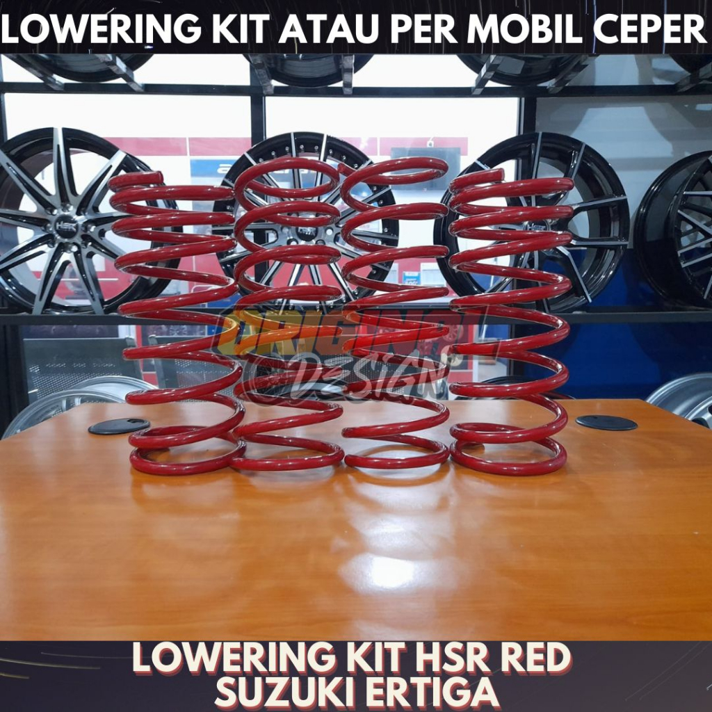 Jual LOWERING KIT HSR RED SUZUKI ERTIGA / PER KEONG ERTIGA SEMI CEPER ...