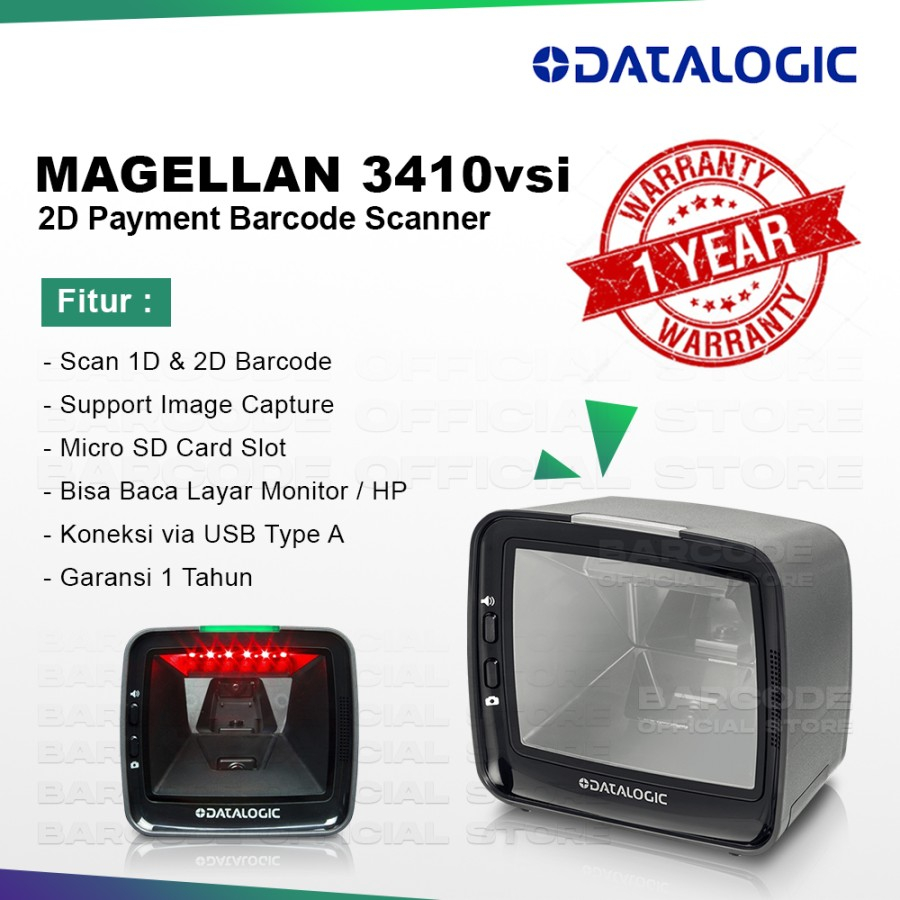 Jual Datalogic Magellan 3410VSi Scanner Barcode Duduk Imager Scan ...
