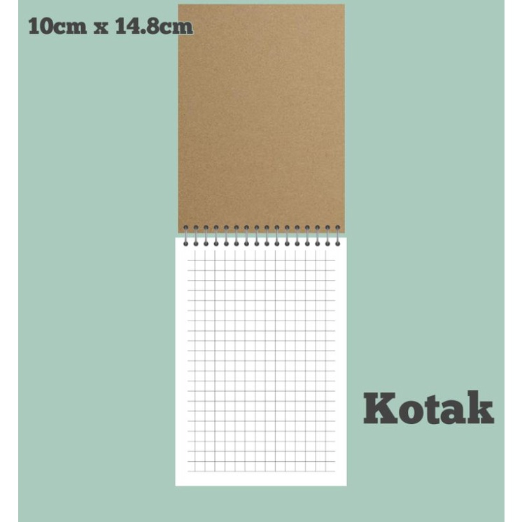 Jual NOTEBOOK A6 SPIRAL ATAS PILIHAN ISI KOTAK POLOS GARIS TITIK ...
